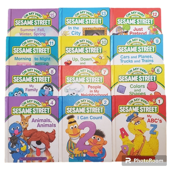 Sesame Street | Other | Vintage 8s Sesame Street On My Way 2 Book Lot ...